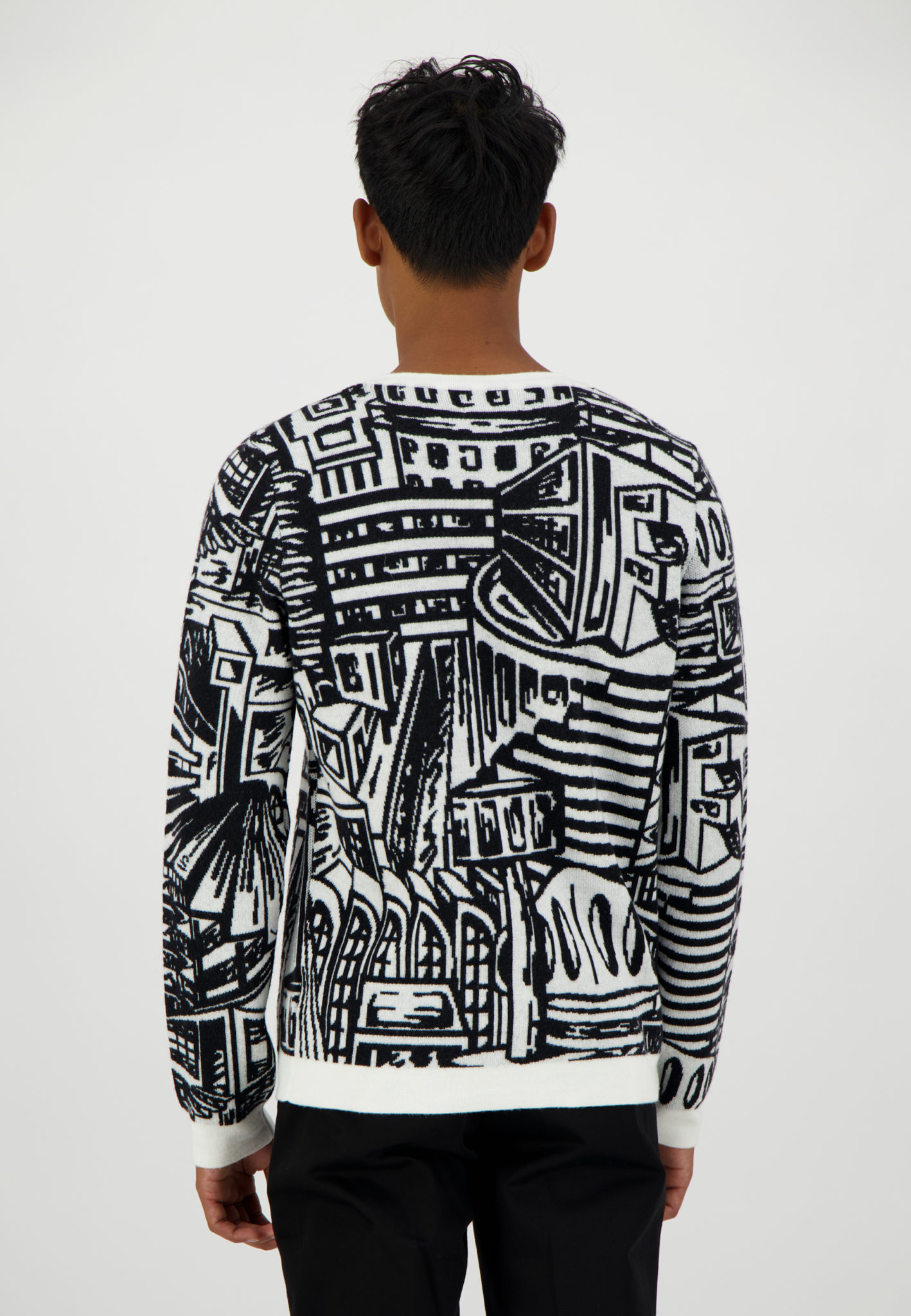 Pull Architecture noir et blanc - Pierre Talamon